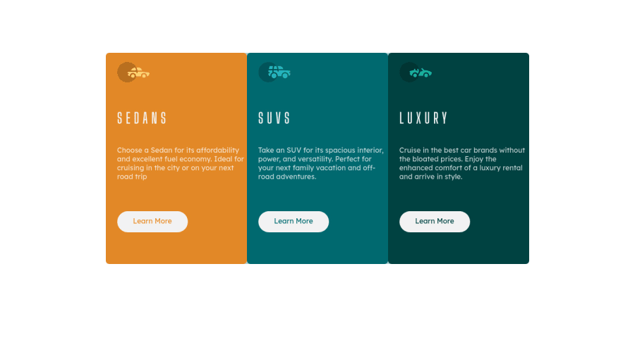 Frontend Mentor 3 Column Card Responsive For Laptops And Mobiles With Html And Css Coding