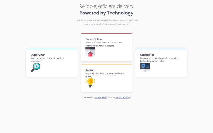Frontend Mentor Four Card Feature Section Main Using Html Css Coding
