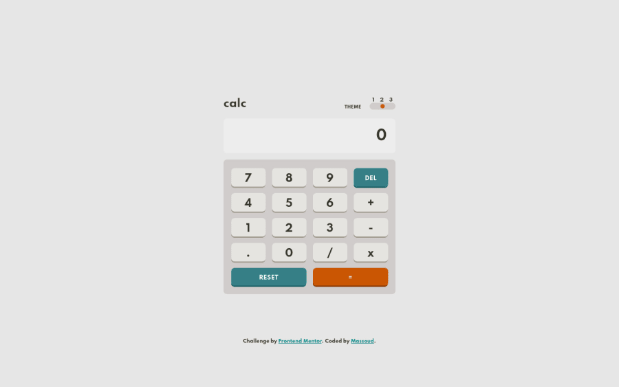Frontend Mentor Calculator App Coding Challenge Solution