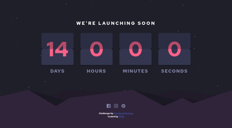 Frontend Mentor | Countdown timer coding challenge solution Frontend Mentor | Countdown timer coding challenge solution