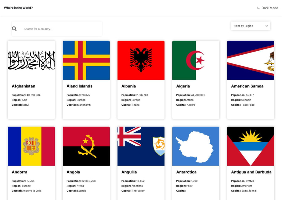 Frontend Mentor Country Api Reactjs Vitejs Css Coding Challenge