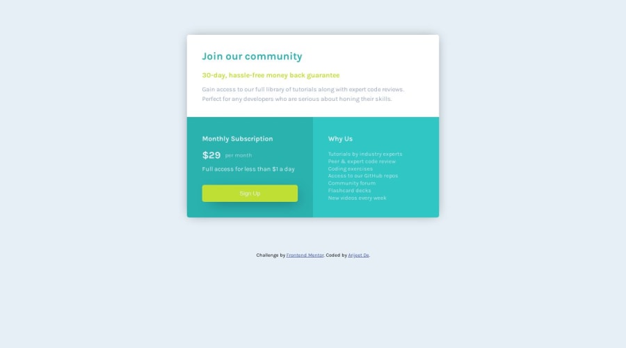Frontend Mentor Responsive Landing Page Using Flexbox Coding Challenge Solution