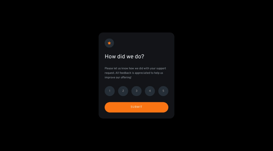 Frontend Mentor Interactive Rating Component Coding Challenge Solution