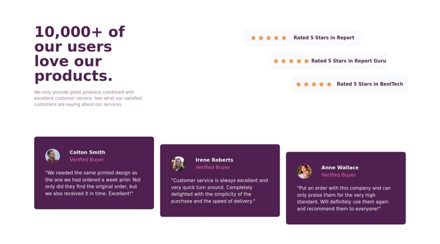 Frontend Mentor Responsive Webpage Using Html And Tailwindcss Coding Challenge Solution