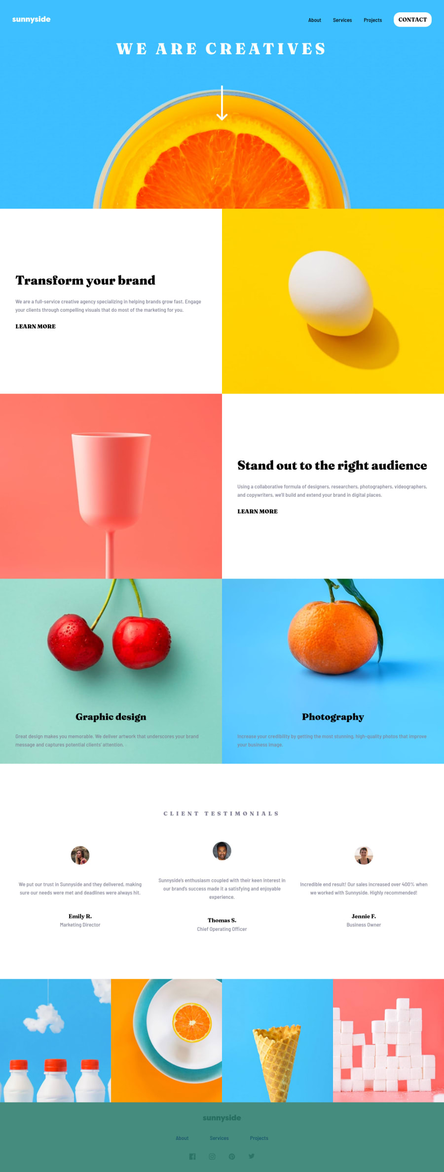 Frontend Mentor Sunnyside Agency Landing Page Coding Challenge Solution