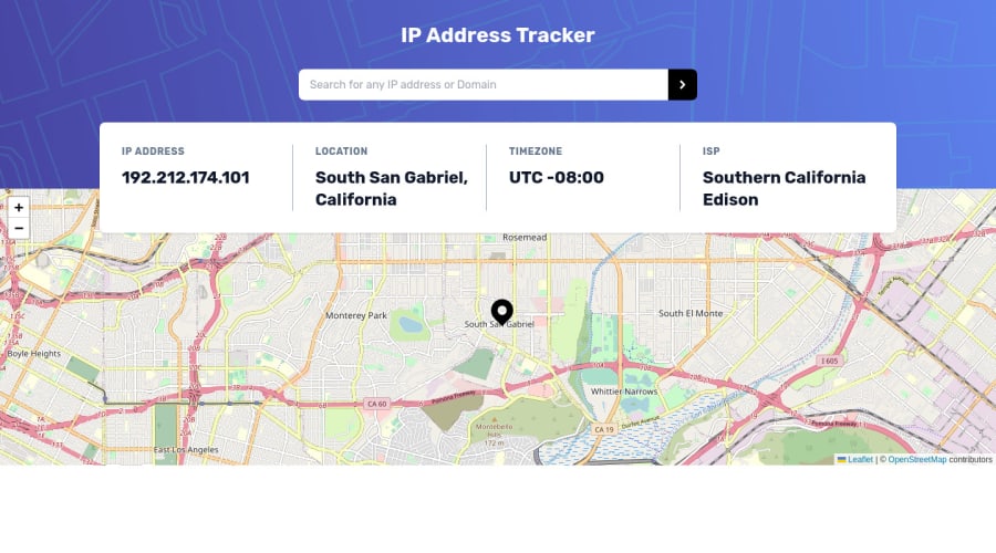 Frontend Mentor Ip Address Tracker Coding Challenge Solution