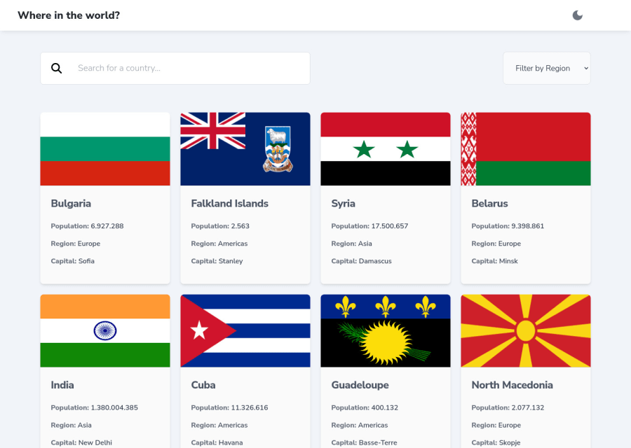 Frontend Mentor Restcountries With Tailwind Css Advanced Filtering And Pagination Coding