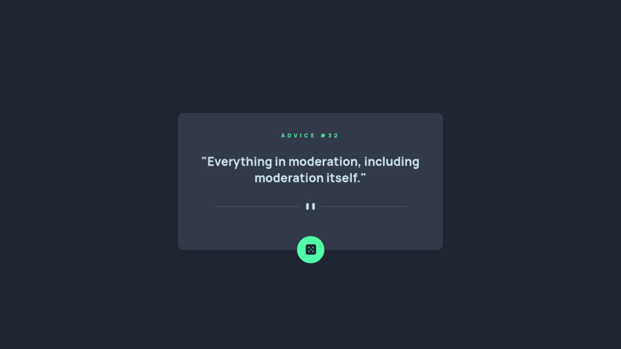 Frontend Mentor Advice Generator Usign Reactjs And Flexbox Coding