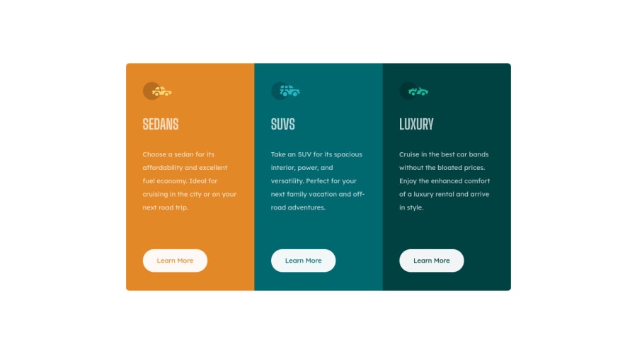 Frontend Mentor 3 Column Preview Card Component React Variant Coding