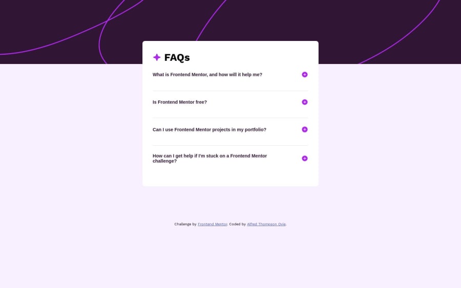 Frontend Mentor Faq Accordion Using React Coding Challenge Solution