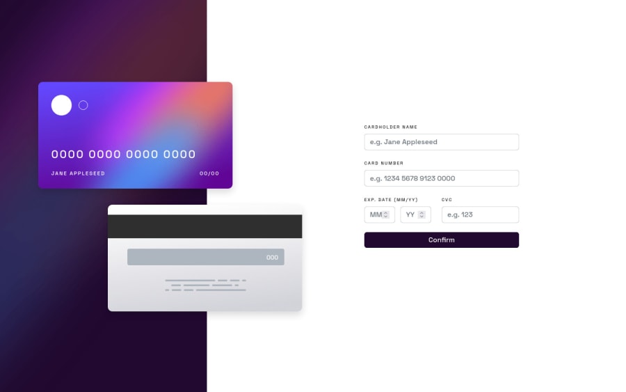 Frontend Mentor Responsive Card Details Form Using Html Scss Bootstrap And Jquery Coding