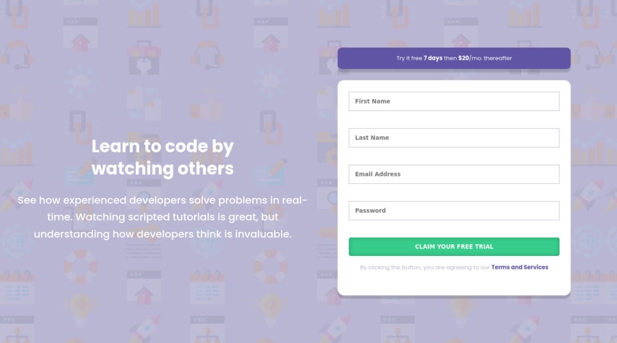 Frontend Mentor Intro Component With Signup Form Coding Challenge