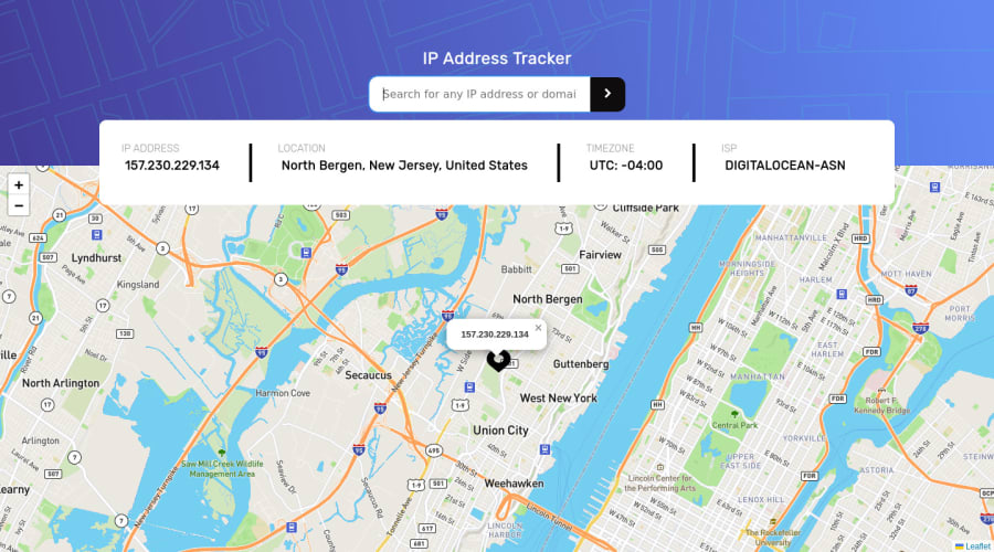 Frontend Mentor Ip Address Tracker Using Js And Api Coding Challenge Solution