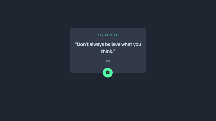 Frontend Mentor Responsive Advice Generator Using React Js And Css