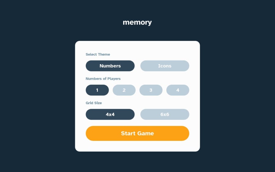 Frontend Mentor Responsive Memory Game React Tailwind Coding Challenge Solution