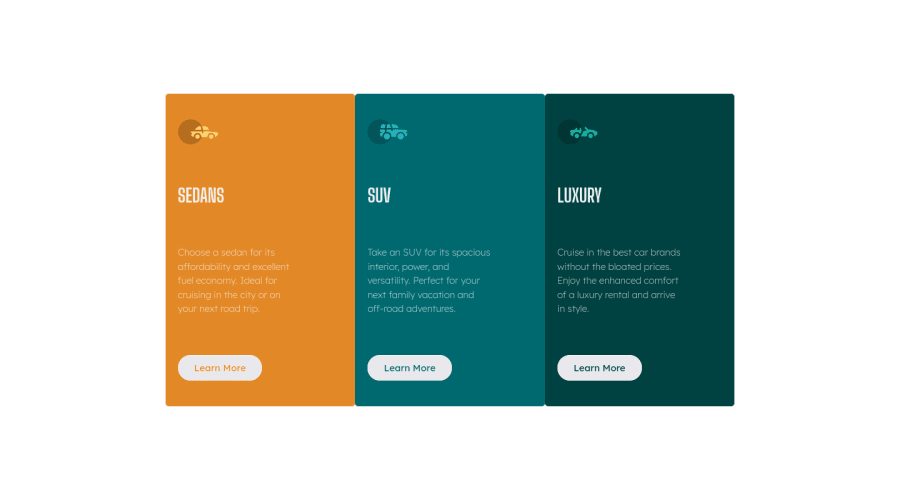 Frontend Mentor 3 Card Column Component Using Flexbox Coding Challenge Solution