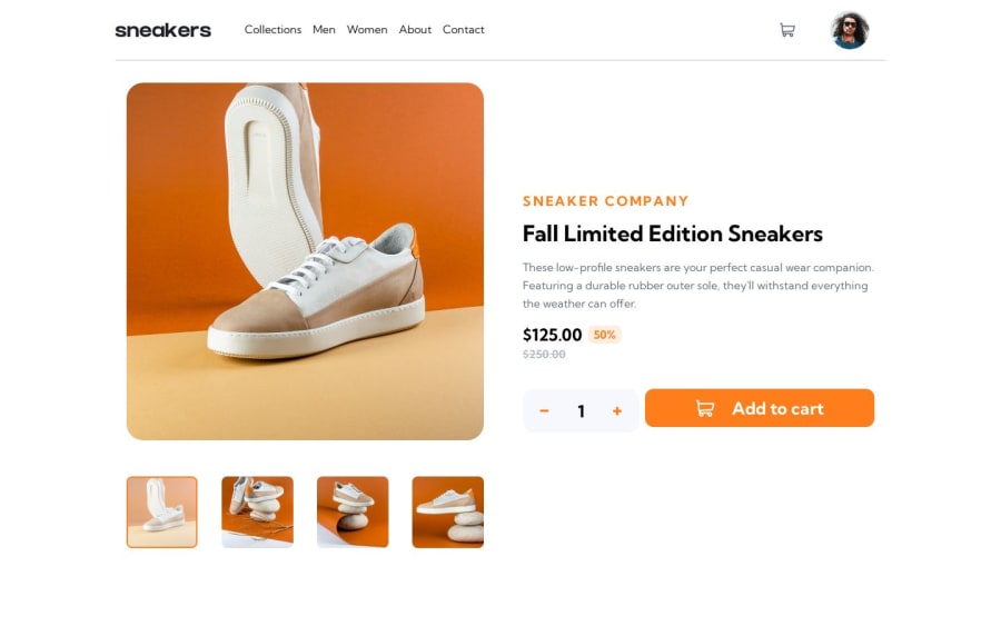 Frontend Mentor E Commerce Page Using Html Css And Javascript Coding Challenge Solution