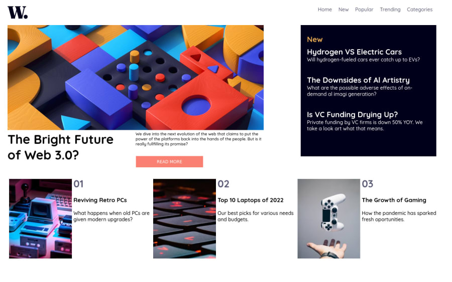 Frontend Mentor News Homepage Using Css And Html Coding Challenge