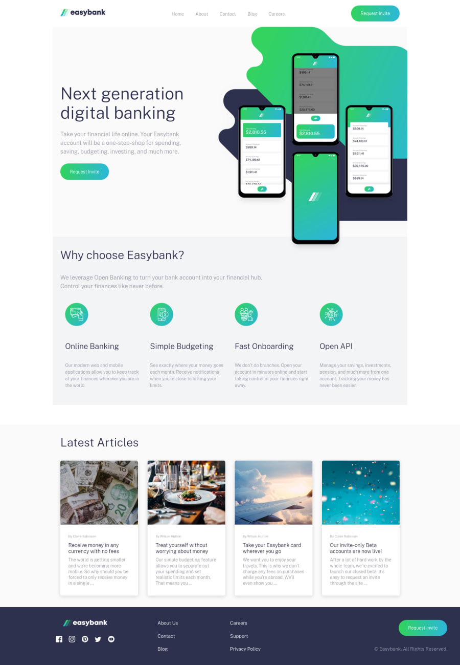 Frontend Mentor Responsive Landing Using Html Css And Js Coding Challenge Solution