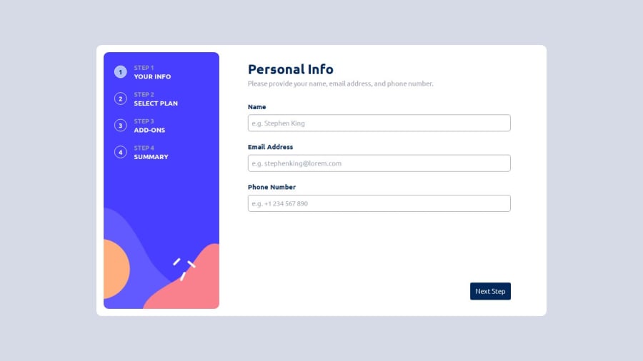 Frontend Mentor Multi Step Form Web App Using Reactjs Vite Tailwindcss Coding Challenge Solution 1983