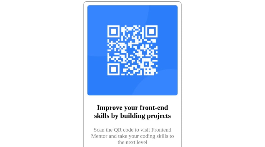 Frontend Mentor Qr Code Challenge Using Html And Css Flexbox Coding Challenge Solution