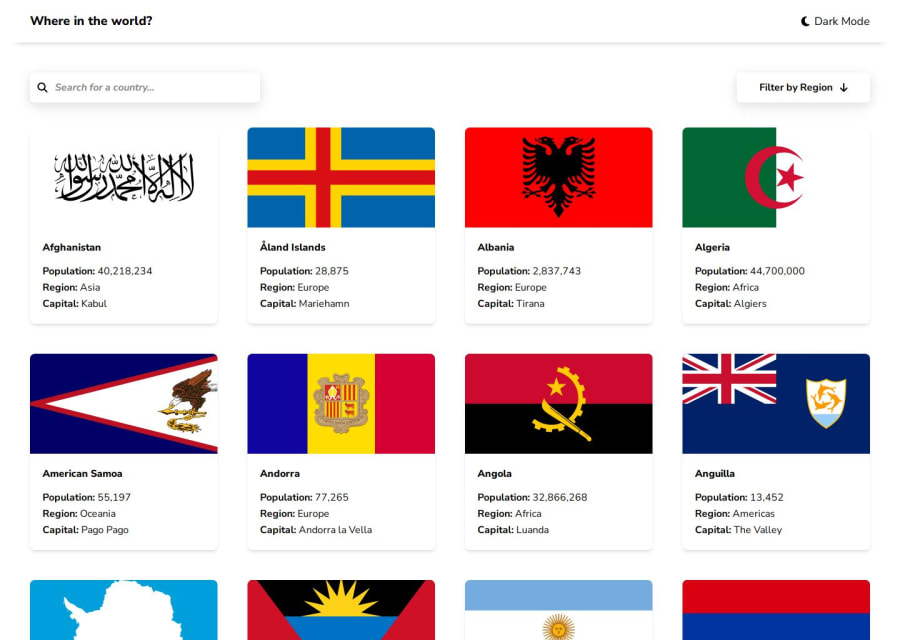 Frontend Mentor Rest Countries Api App With React Js And Tailwind