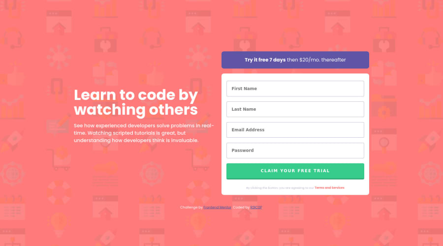Frontend Mentor Solution Semantic Html And Responsive Css And Simple Js Coding Challenge Solution