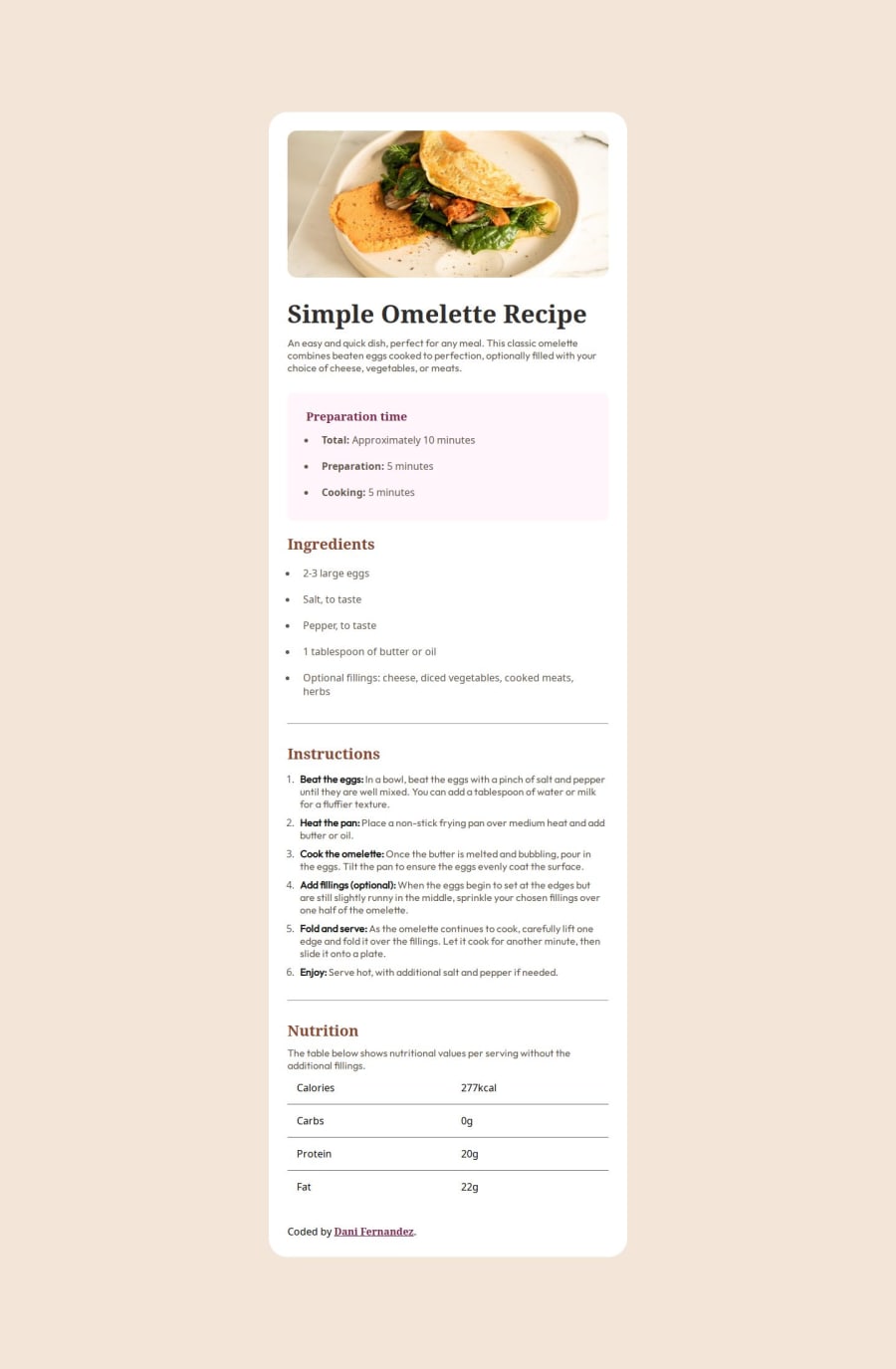 Frontend Mentor Frontend Mentor Recipe Page Solution With Css And Html Coding Challenge Solution