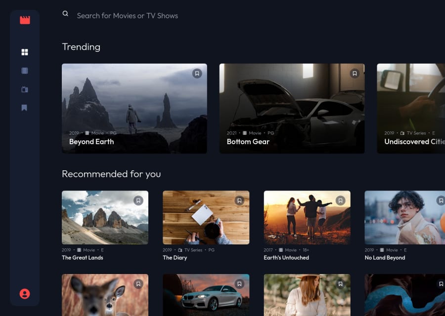 Frontend Mentor Entertainment Web App With Solidjs Tailwind