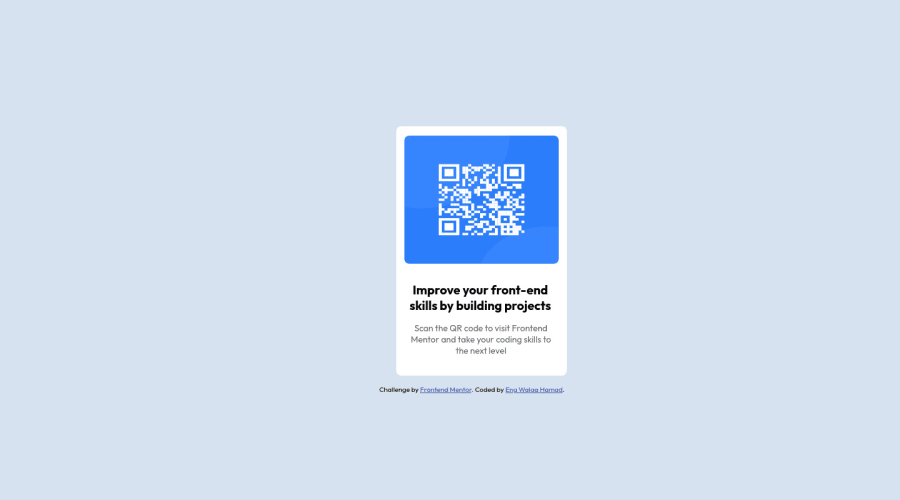 Frontend Mentor Created Responsive Qr Code Component Main Project Using Html And Css Coding