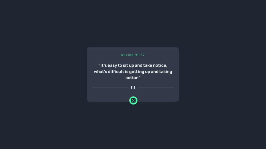 Frontend Mentor Advice Generator App Coding Challenge Solution