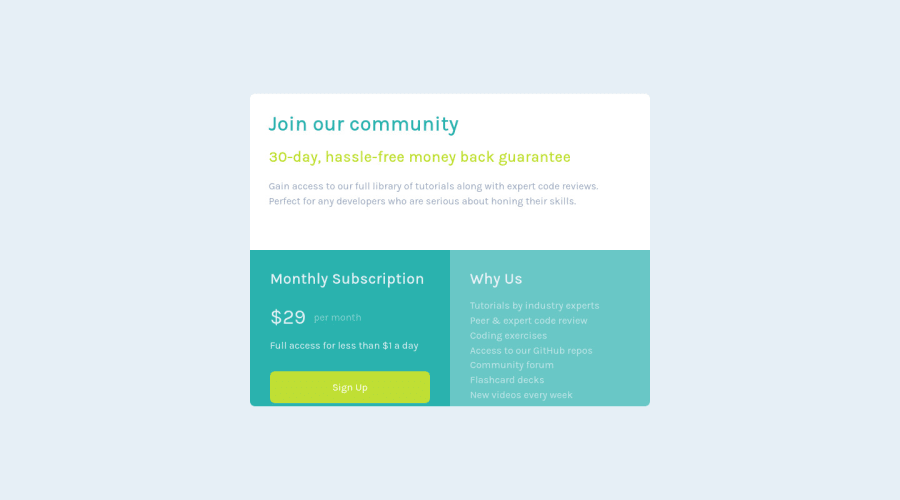 Frontend Mentor First Project Using Html Css Coding Challenge Solution