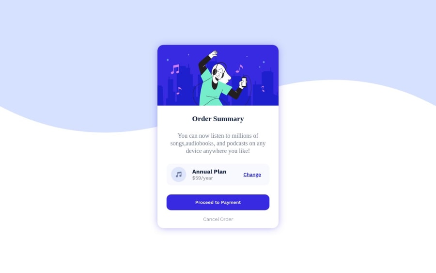 Frontend Mentor Order Summary Component Coding Challenge Solution