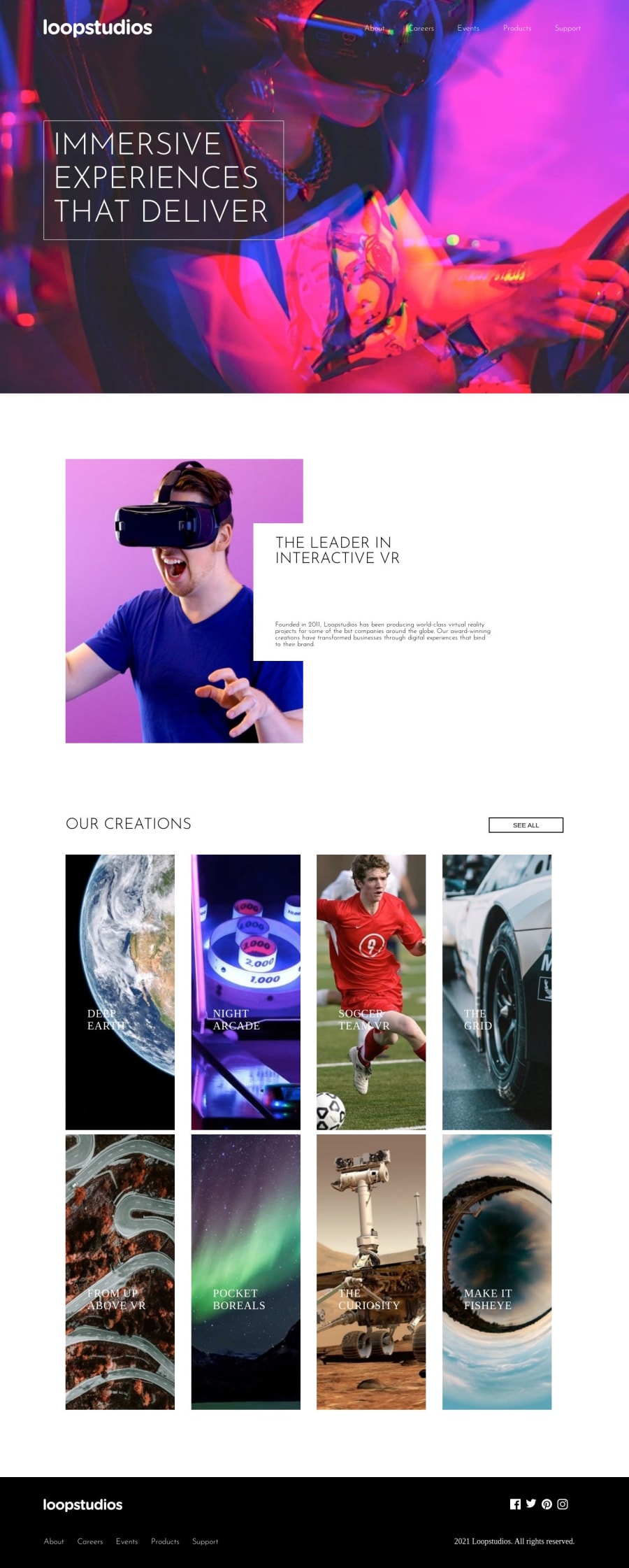 Frontend Mentor | loop-studios landing page , built with: html, css, js. coding challenge solution