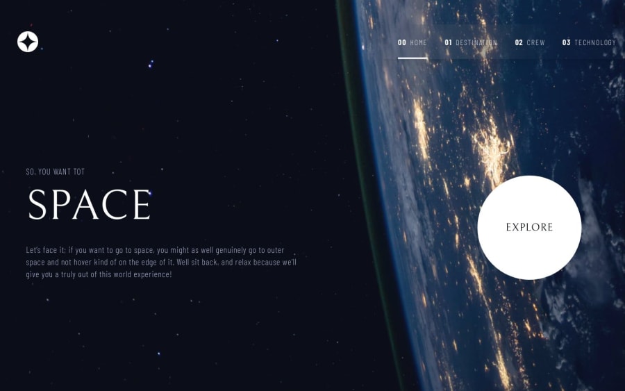 Frontend Mentor Space Tourism Website Reactjs Tailwind Css
