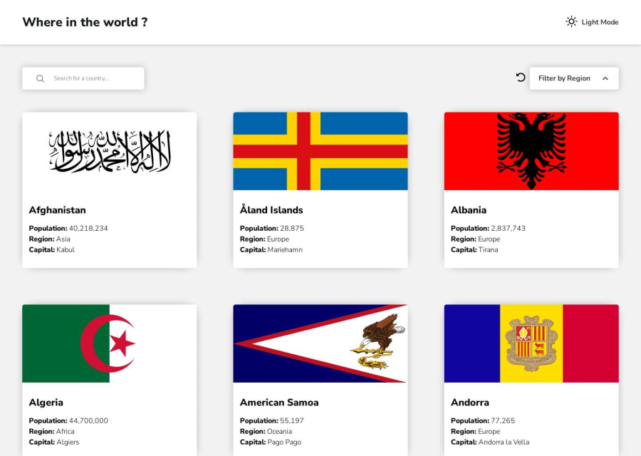 Frontend Mentor Country Api Using Reactjs Typescript And Sass Coding