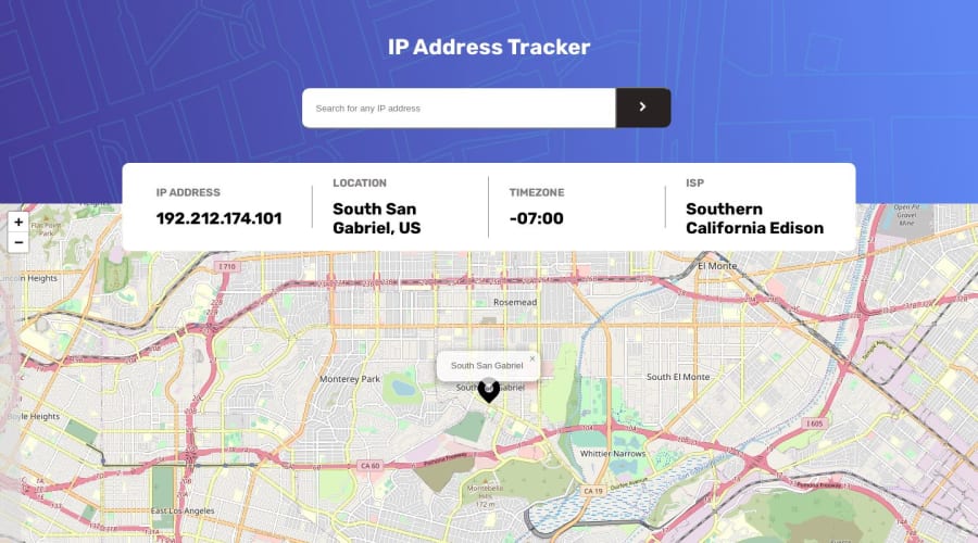 Frontend Mentor Ip Address Tracker Using Html Css And Js Coding Challenge Solution