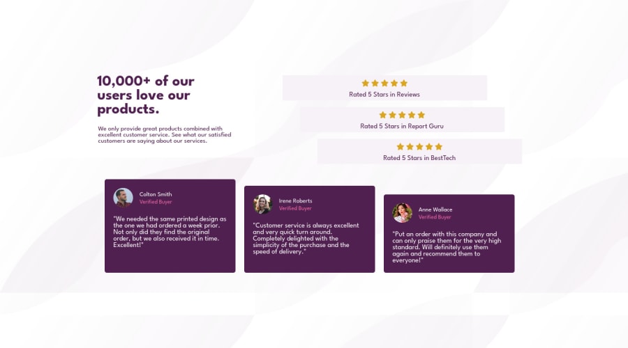 Frontend Mentor Responsive Social Proof Section Solution With Pure