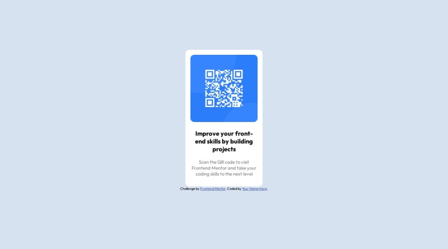 Frontend Mentor Creating Qrcode Using Html And Css Coding Challenge