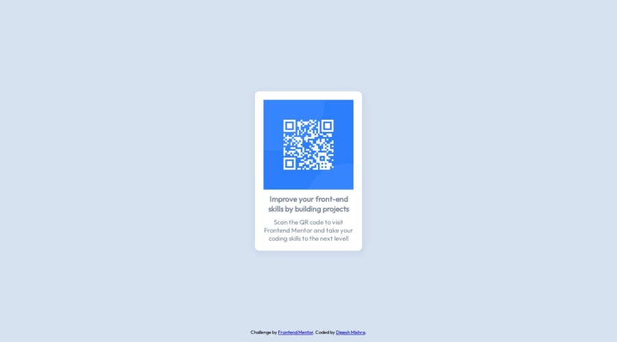 Frontend Mentor Qr Code Component Using Html And Css Coding Challenge Solution