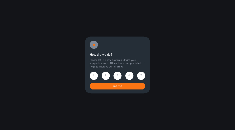 Frontend Mentor Interactive Rating Component Using Htmlcss And Js Coding Challenge Solution