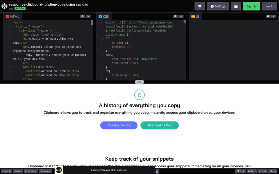 Frontend Mentor Responive Clipboard Landing Page Using Cssgrid Coding Challenge Solution