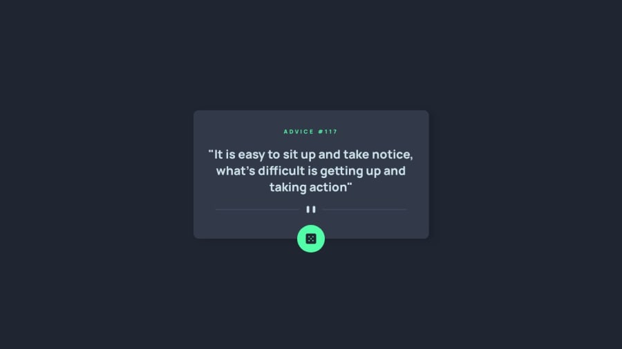 Frontend Mentor Advice Generator App Using React Coding Challenge