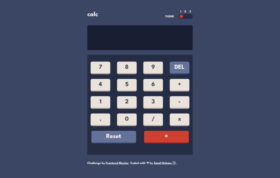 Frontend Mentor | 🔥Animated calculator with sounds and theme switcher🔥 coding challenge solution