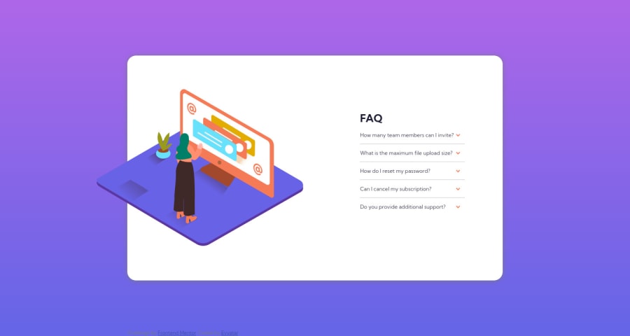 Frontend Mentor Faq Accordion Card With Html Flexbox And Css Coding Challenge Solution