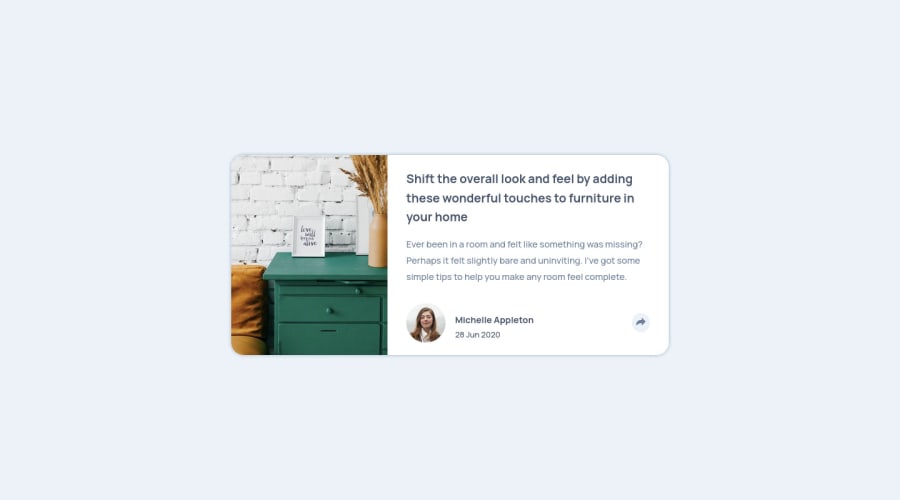 Frontend Mentor Fully Responsive Article Preview Card Component Using Html Css Js Coding