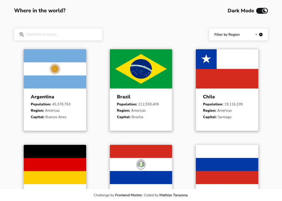 Frontend Mentor Countries Browser Using React Rtk And Sass Coding