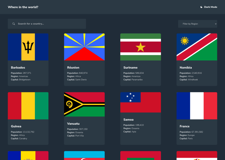 Frontend Mentor Rest Countries Api Using React And Tailwindcss Coding