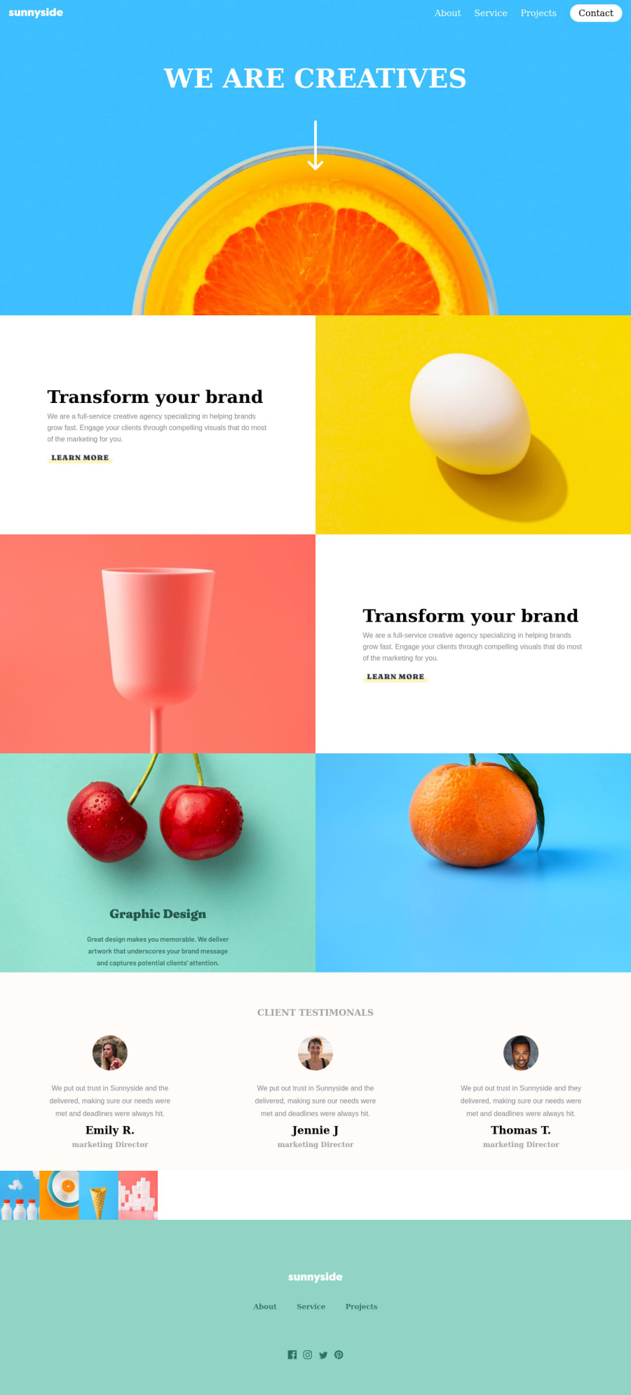 Frontend Mentor Sunnyside Landing Page Html And Css Coding Challenge Solution