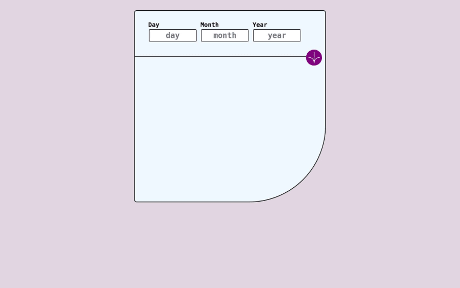 Frontend Mentor | Age Calculator App coding challenge solution Frontend Mentor | Age Calculator App coding challenge solution